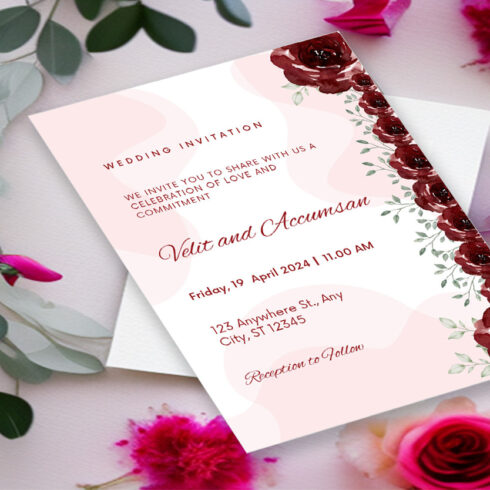 Traditional Design Wedding Invitation Card - MasterBundles