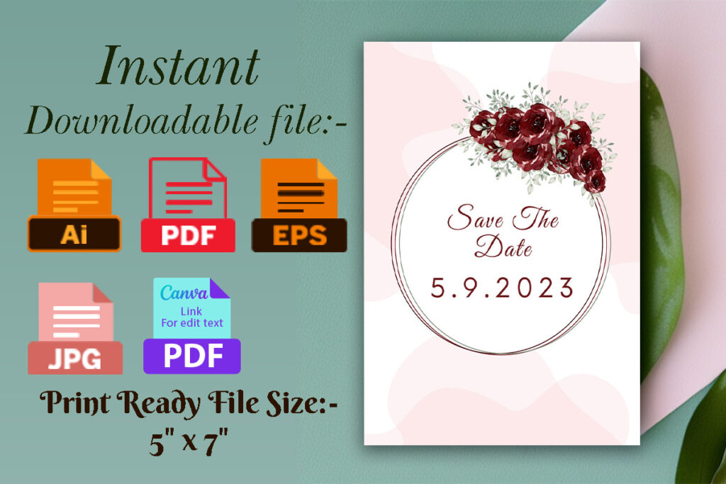 Wedding Invitation Card Design With Couple Name - MasterBundles