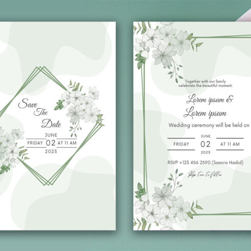 Wedding Ceremony Invitation Card Design | MasterBundles