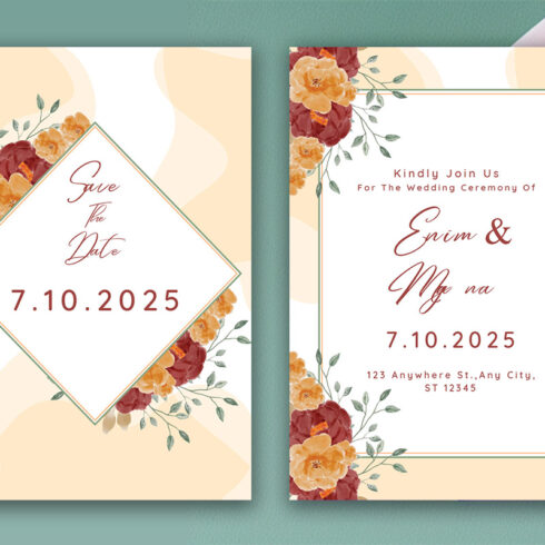 Wedding Editable Invitation Card Design - MasterBundles