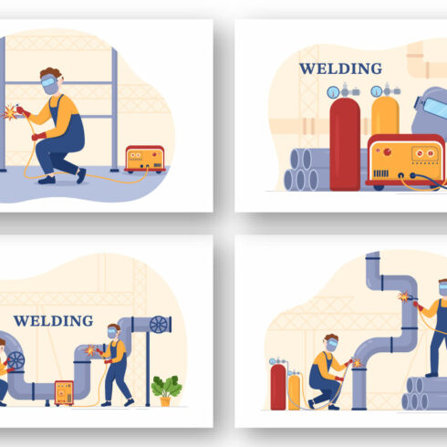 12 Welding Service Illustration | MasterBundles