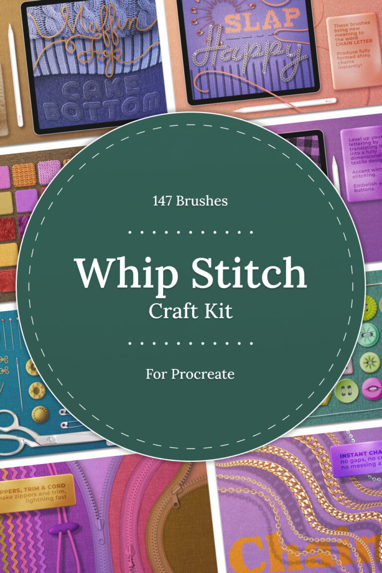 Whip Stitch Craft Kit for Procreate – MasterBundles