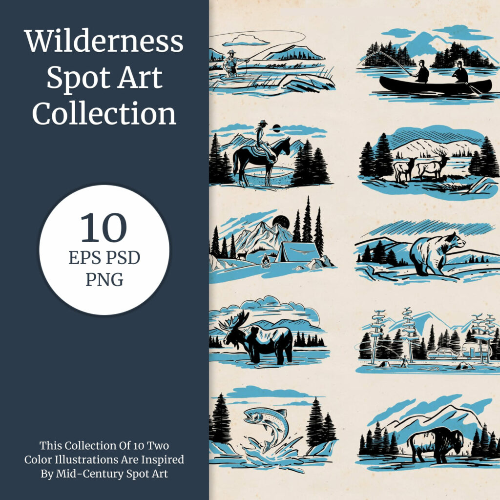 Wilderness Spot Art Collection – MasterBundles