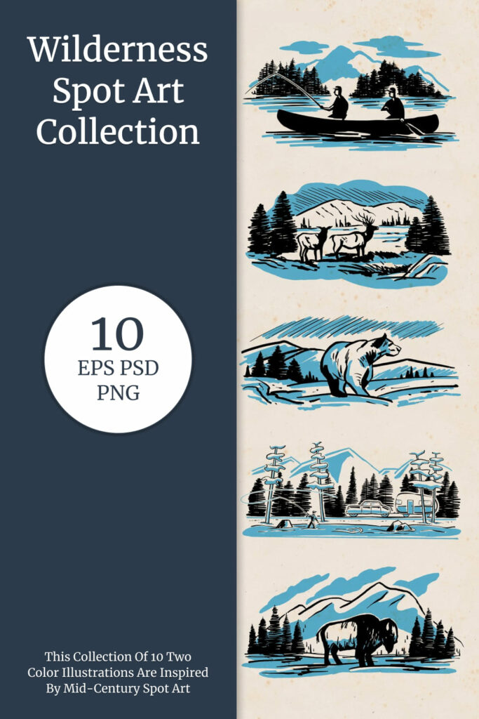 Wilderness Spot Art Collection – MasterBundles