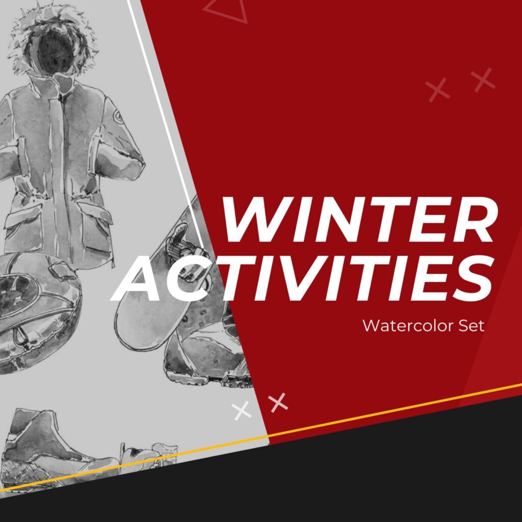 Winter Activities Watercolor Set – MasterBundles