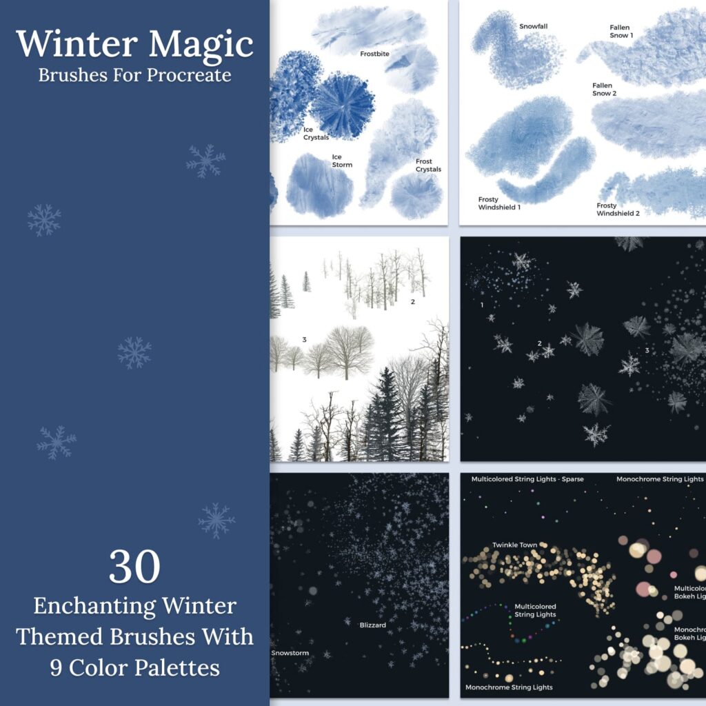 Winter Magic Brushes for Procreate – MasterBundles