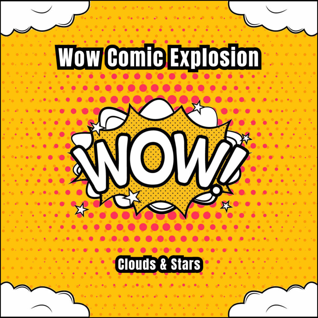 Wow Comic Explosion Clouds, Stars – MasterBundles