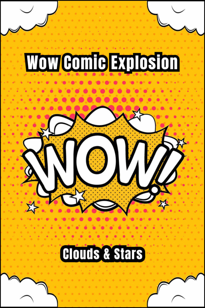 Wow Comic Explosion Clouds, Stars – MasterBundles