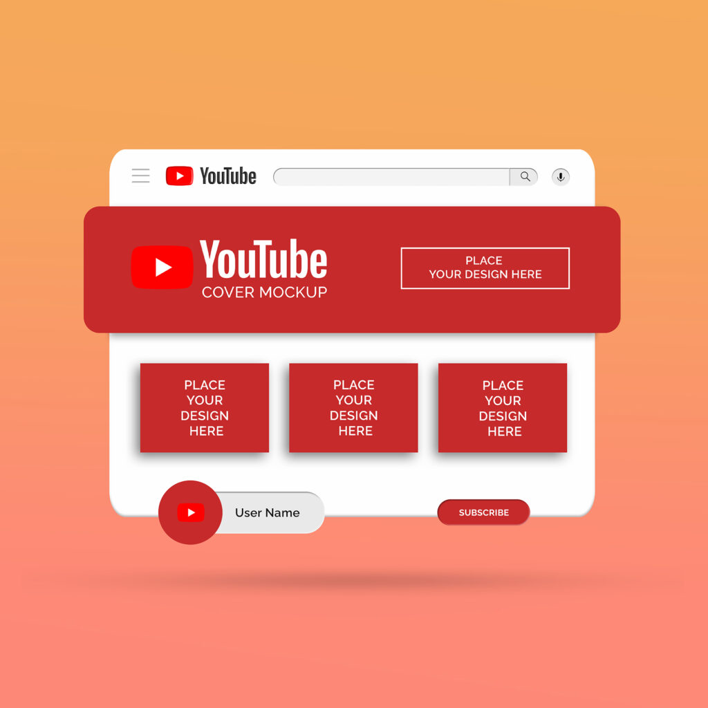YouTube Covers Mockup Set - MasterBundles