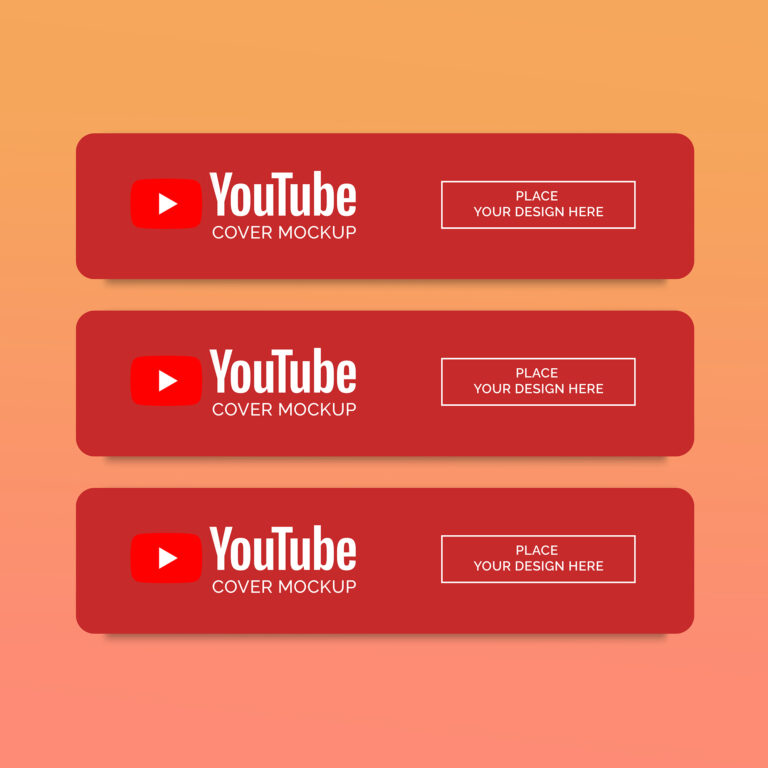 YouTube Covers Mockup Set - MasterBundles
