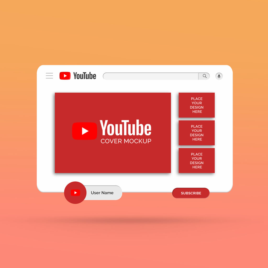 YouTube Covers Mockup Set - MasterBundles