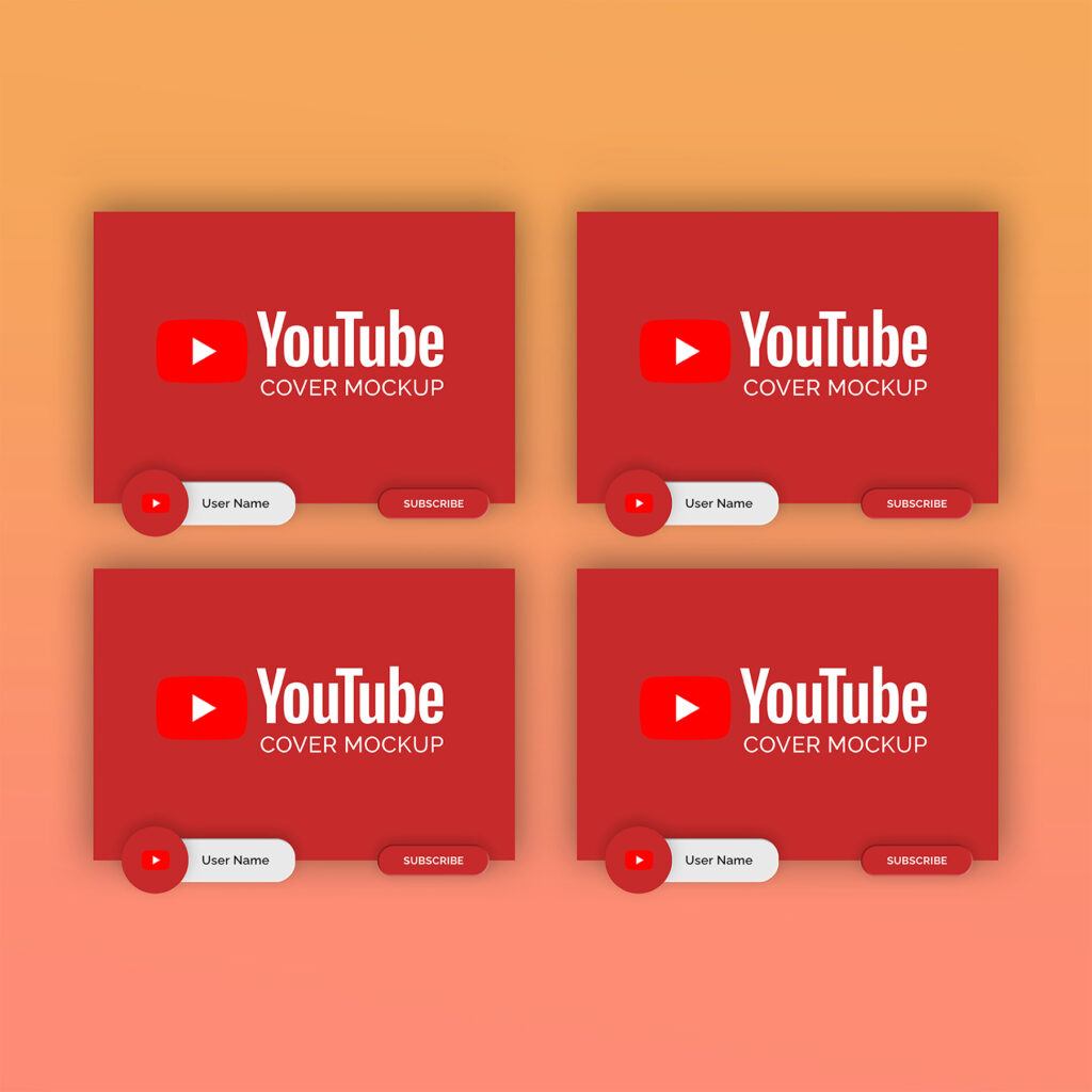 YouTube Covers Mockup Set - MasterBundles