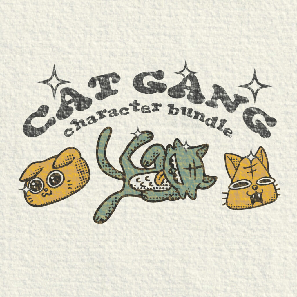 Cat Gang Character Collection Design - MasterBundles