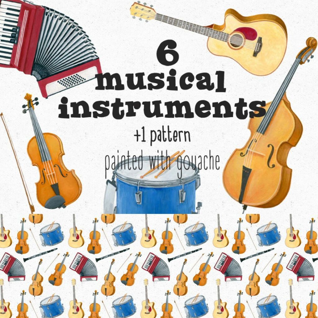 Musical Instruments+Pattern – MasterBundles