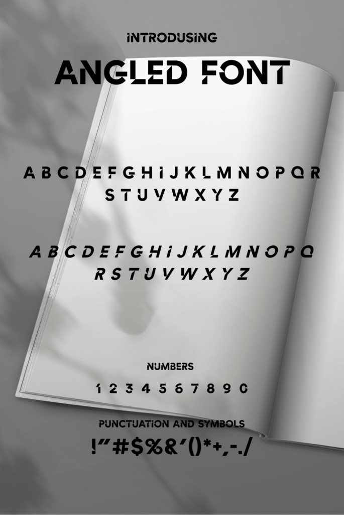Angled Font – MasterBundles