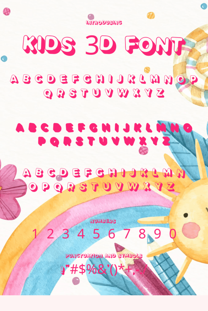 Kids 3D Font – MasterBundles