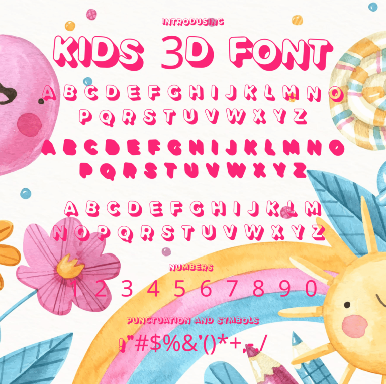 Kids 3D Font – MasterBundles