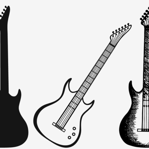 Electric Guitar Set Vector SVG PNG – MasterBundles