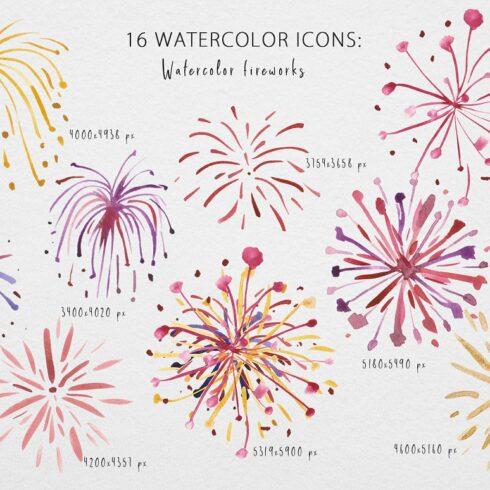 Watercolor Firecracker | MasterBundles