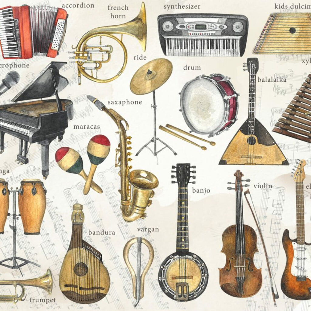 Musical Instruments-Watercolor – MasterBundles