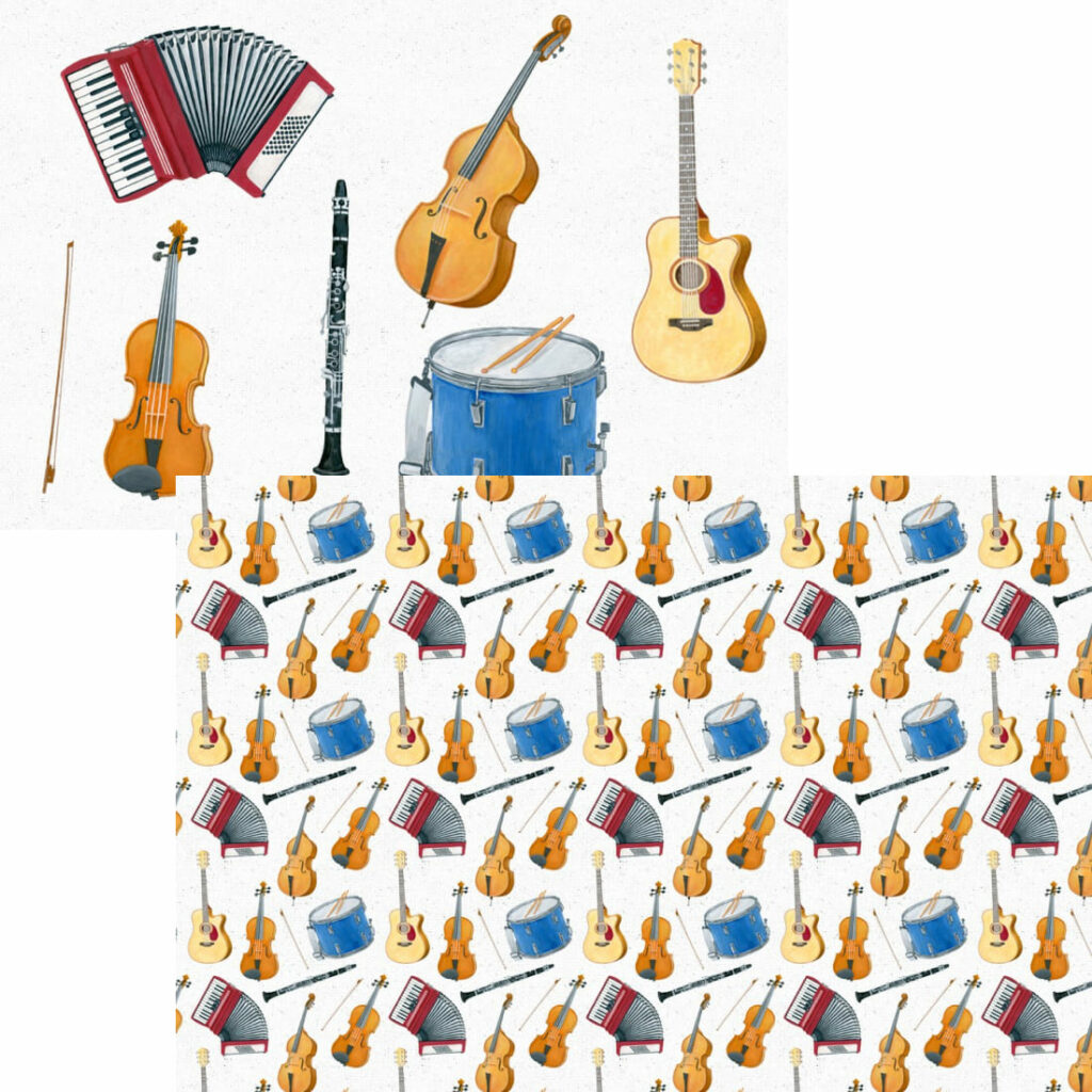 Musical Instruments+Pattern – MasterBundles