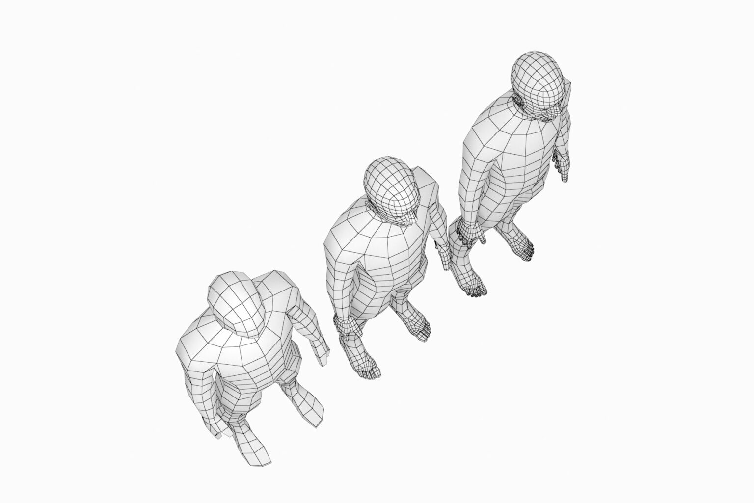 Male Low Poly Base Mesh Rest Pose – MasterBundles