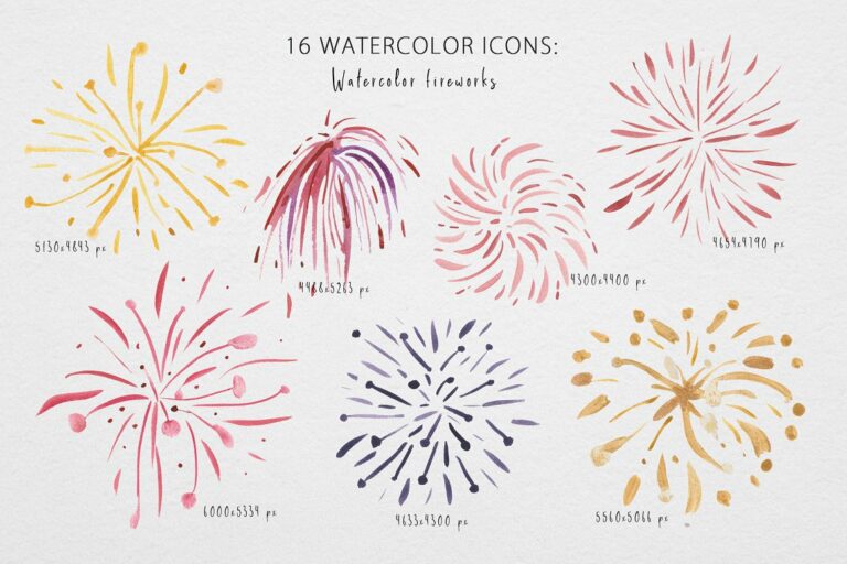 Watercolor Firecracker – MasterBundles
