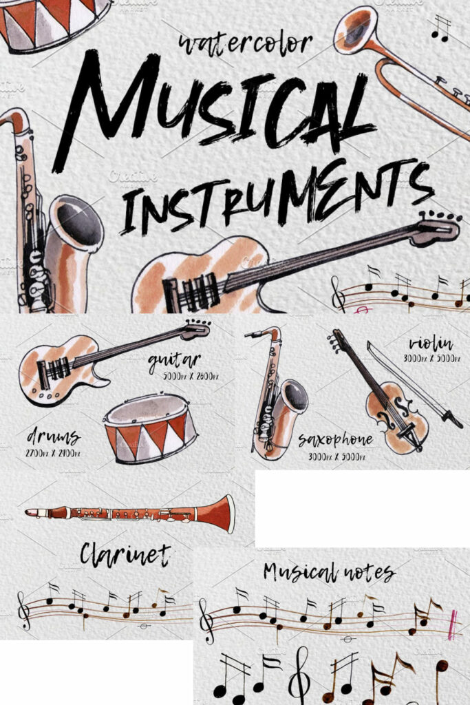Musical Instruments Set – MasterBundles