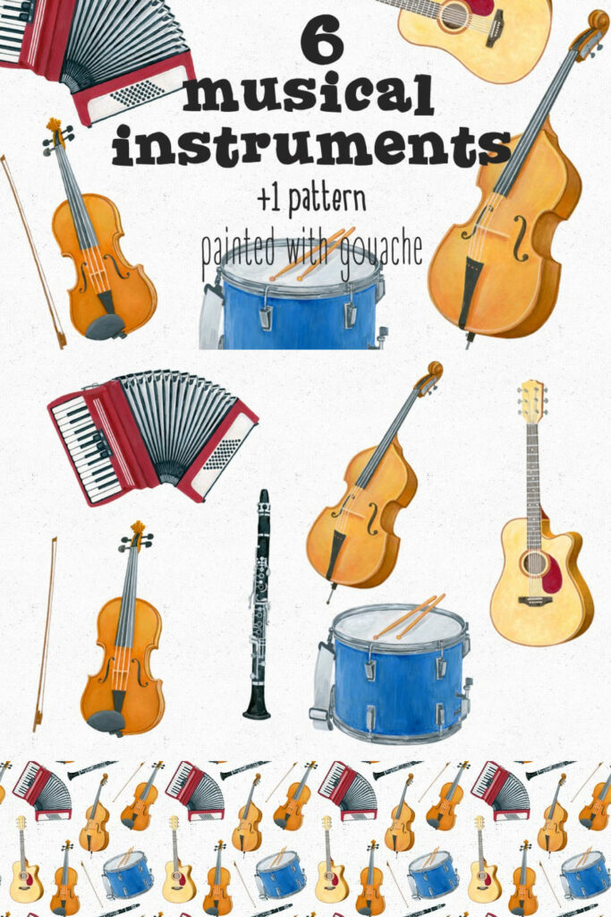 Musical Instruments+Pattern – MasterBundles