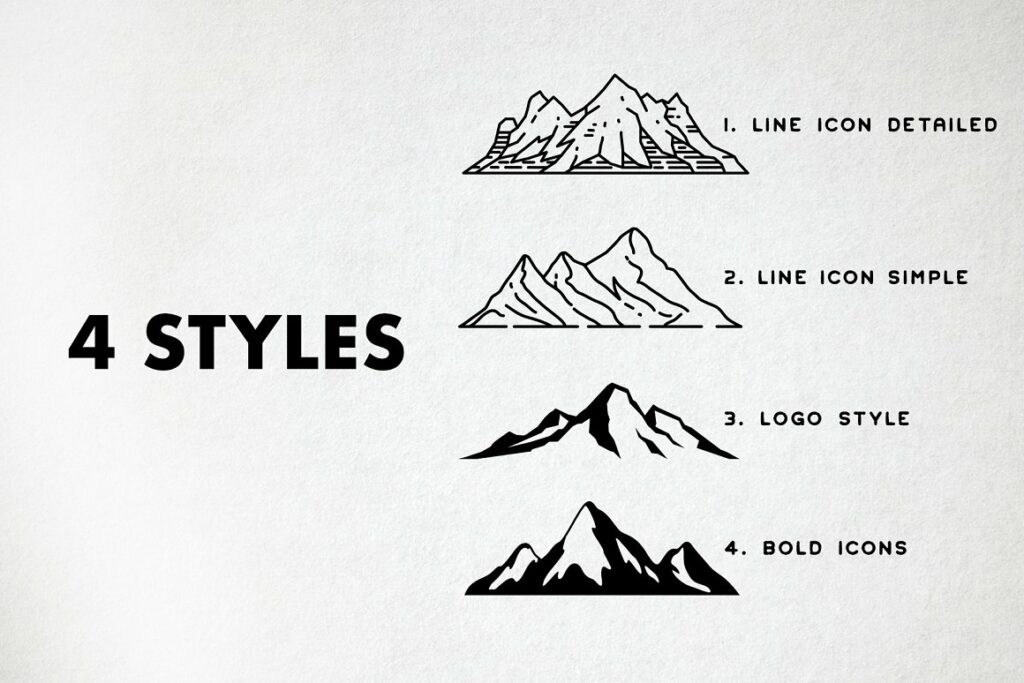 45 Mountain Icons - Logo Icons – MasterBundles