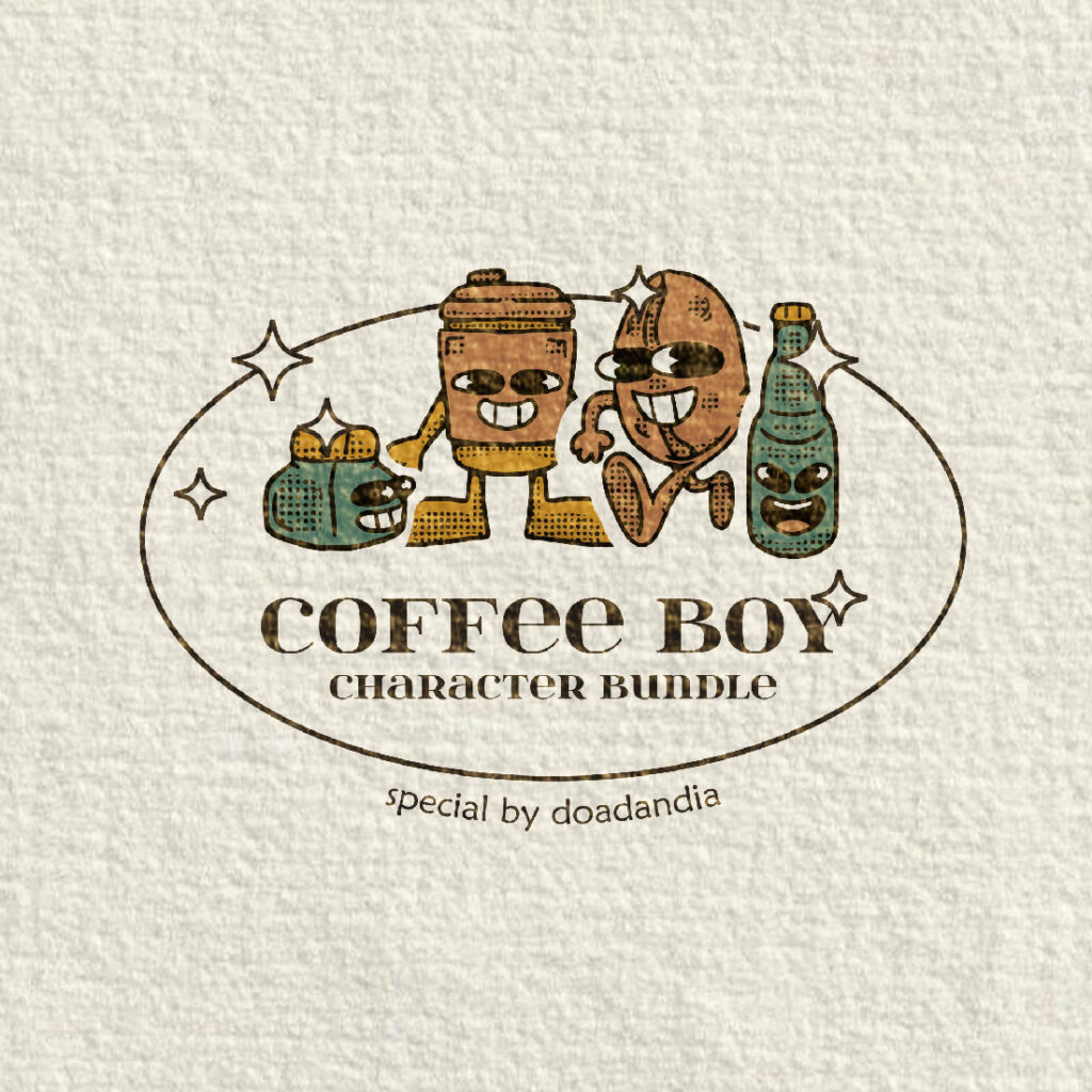 Coffee Boy Character Collection - MasterBundles
