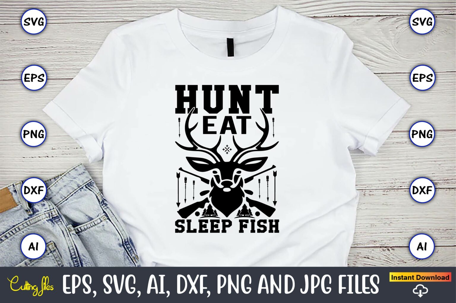 Hunting SVG T-Shirt Design Bundle - MasterBundles