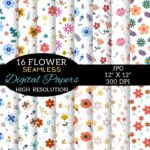 Flowers Digital Paper, Flowers Seamless | MasterBundles