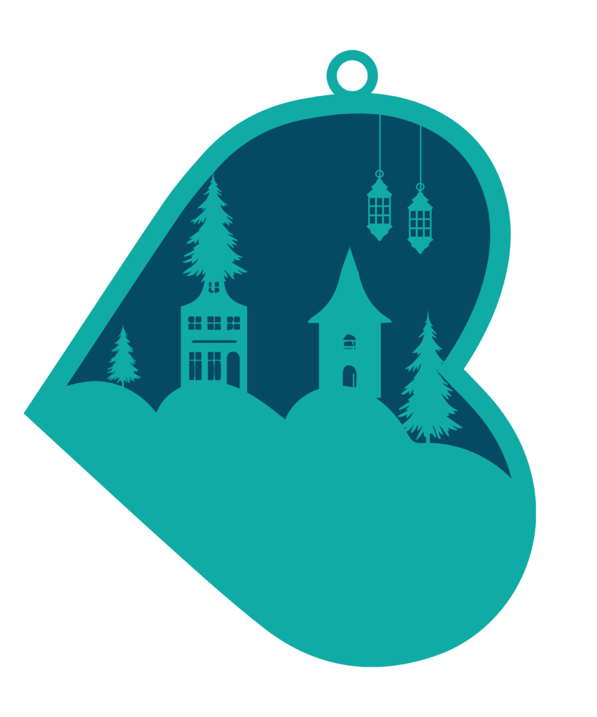 Blue Christmas House SVG Bundle - MasterBundles