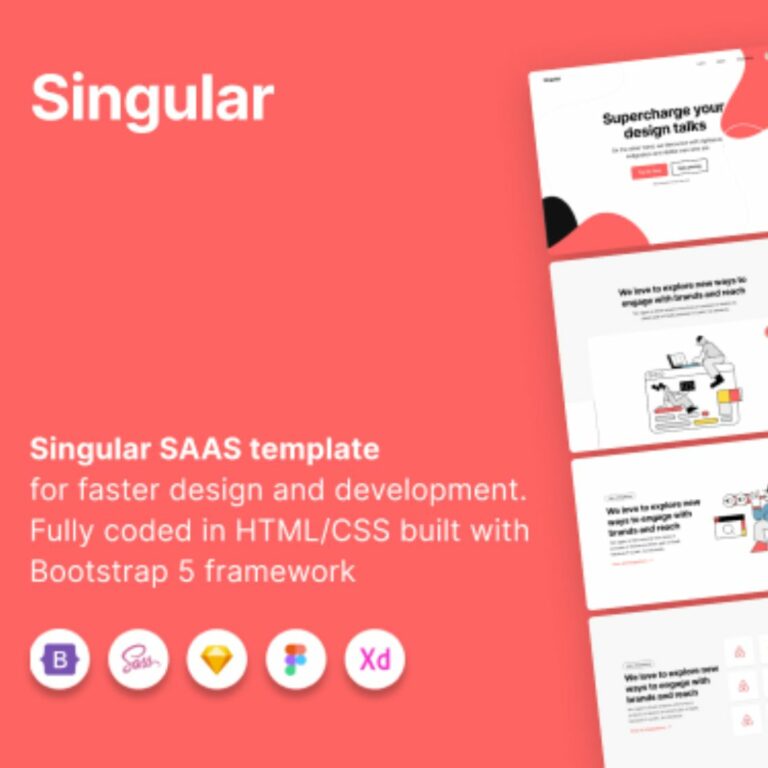 Singular SAAS Website Template with Bootstrap - MasterBundles