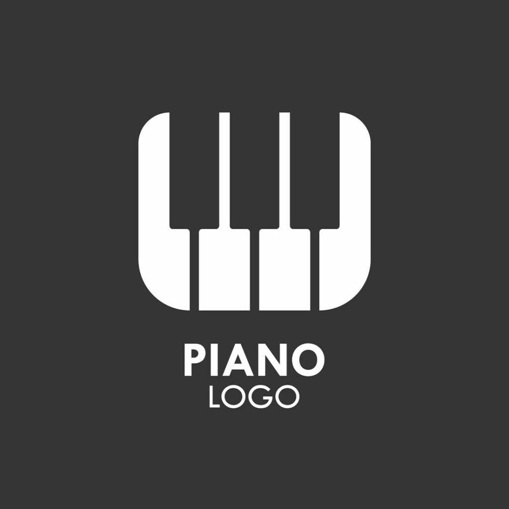 Piano Key Music Logo Vector Symbol - MasterBundles
