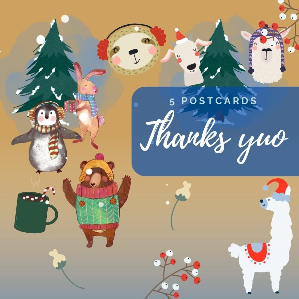 7 Postcards Thanks You Design - MasterBundles
