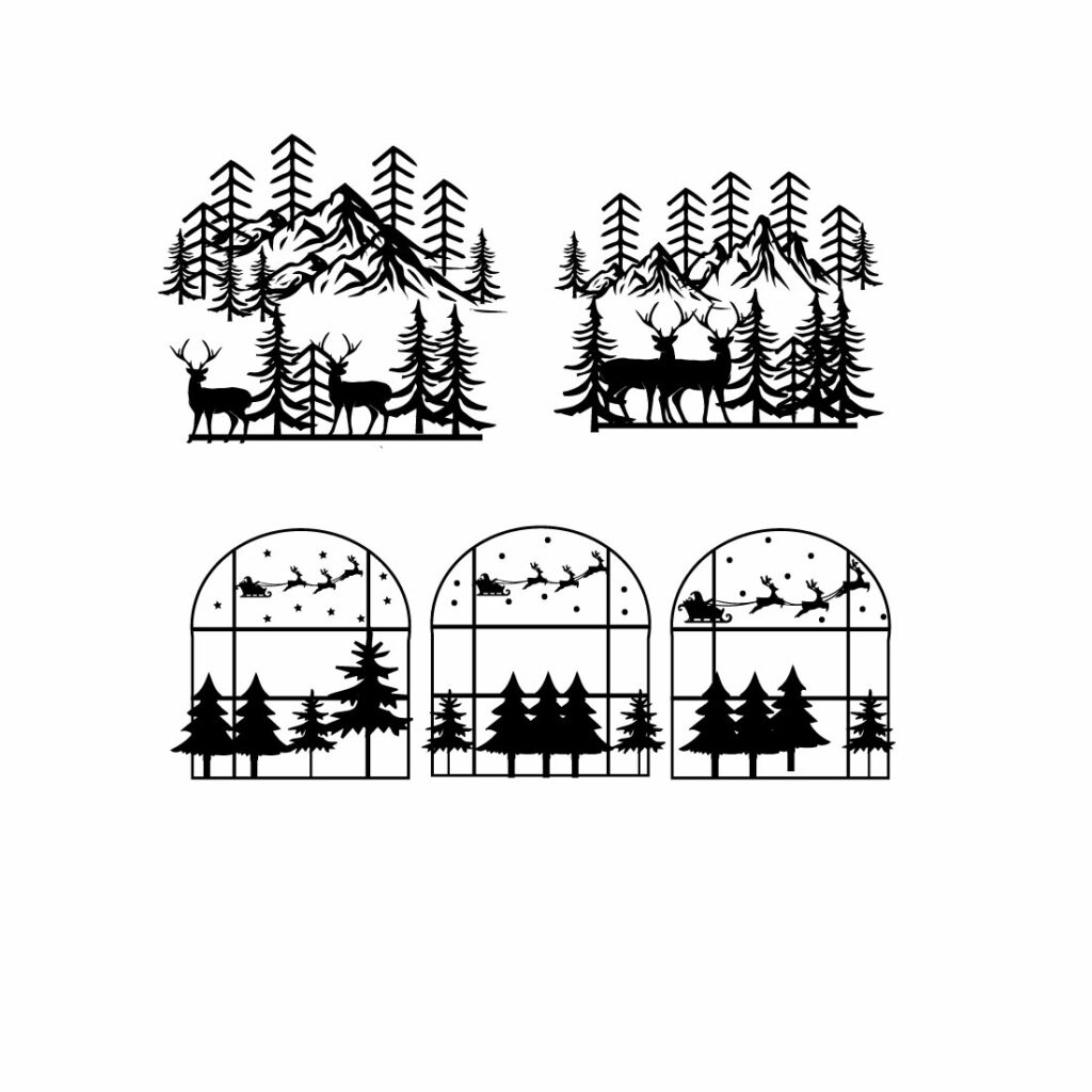 Christmas Window SVG Bundle - MasterBundles