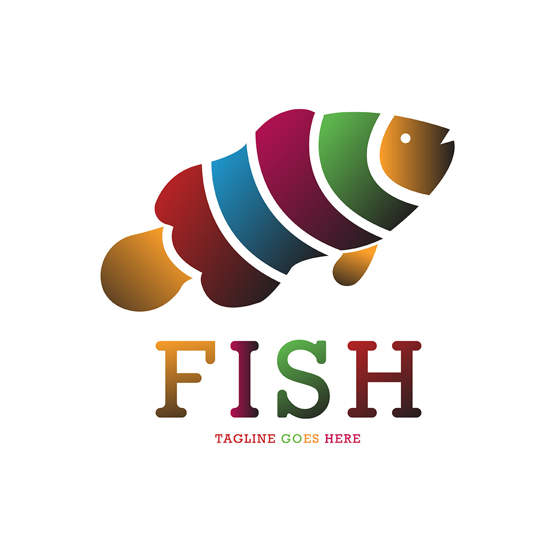Fish Colorful Logo Design - MasterBundles