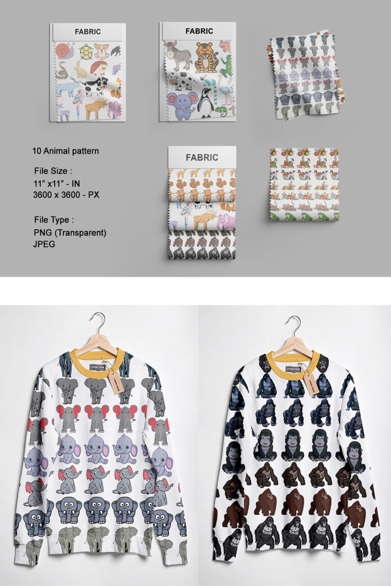 Seamless animal pattern - MasterBundles