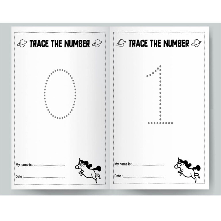 Number Tracing Single Design - MasterBundles