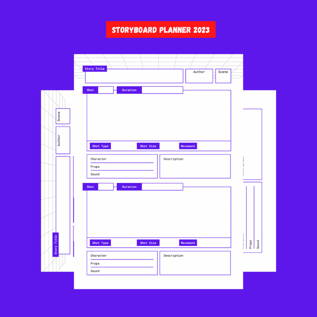 Video Story Board Planner Template for Video Planner,Storyboard ...
