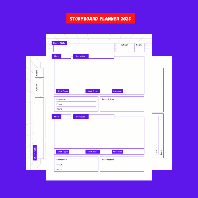 Video Story Board Planner Template for Video Planner,Storyboard ...