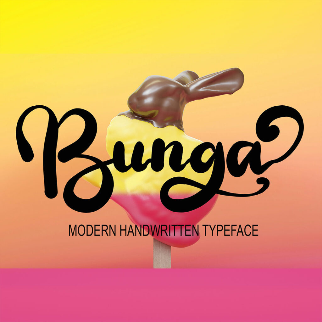 Font Script Bunga Design - MasterBundles