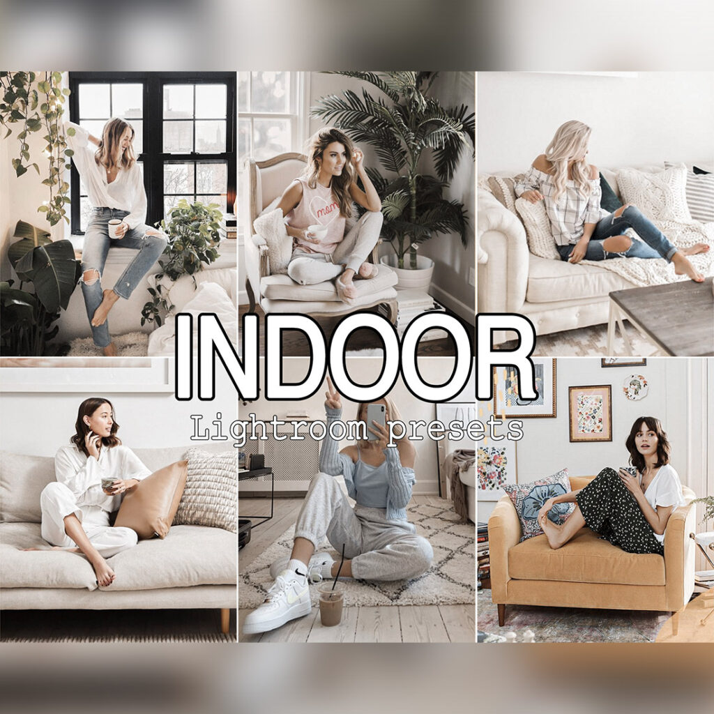 6 Indoor Mobile and Desktop Lightroom Presets - MasterBundles