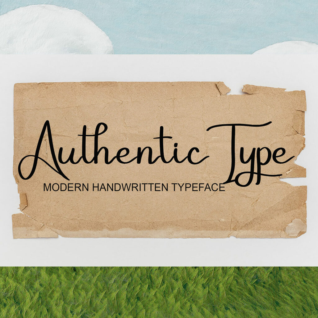 Authentic Type Script Signature Font - only $8 - MasterBundles