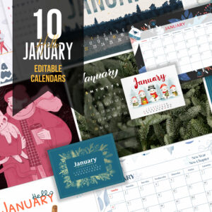 Free Snow January Calendar – MasterBundles