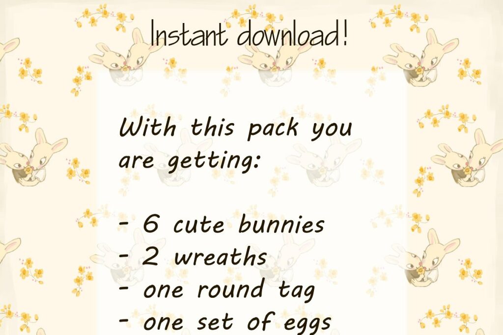 Happy Easter Bunnies Clipart – MasterBundles
