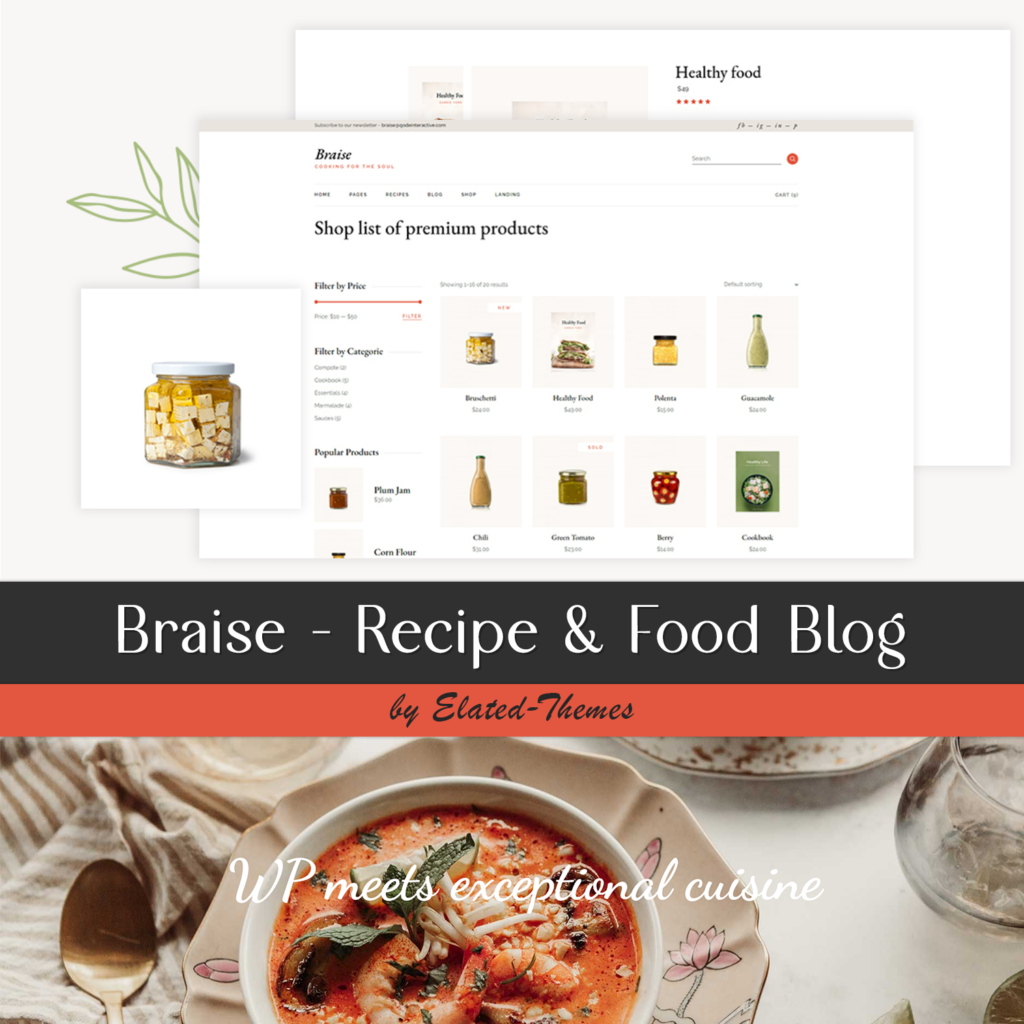 Braise - Recipe & Food Blog – MasterBundles