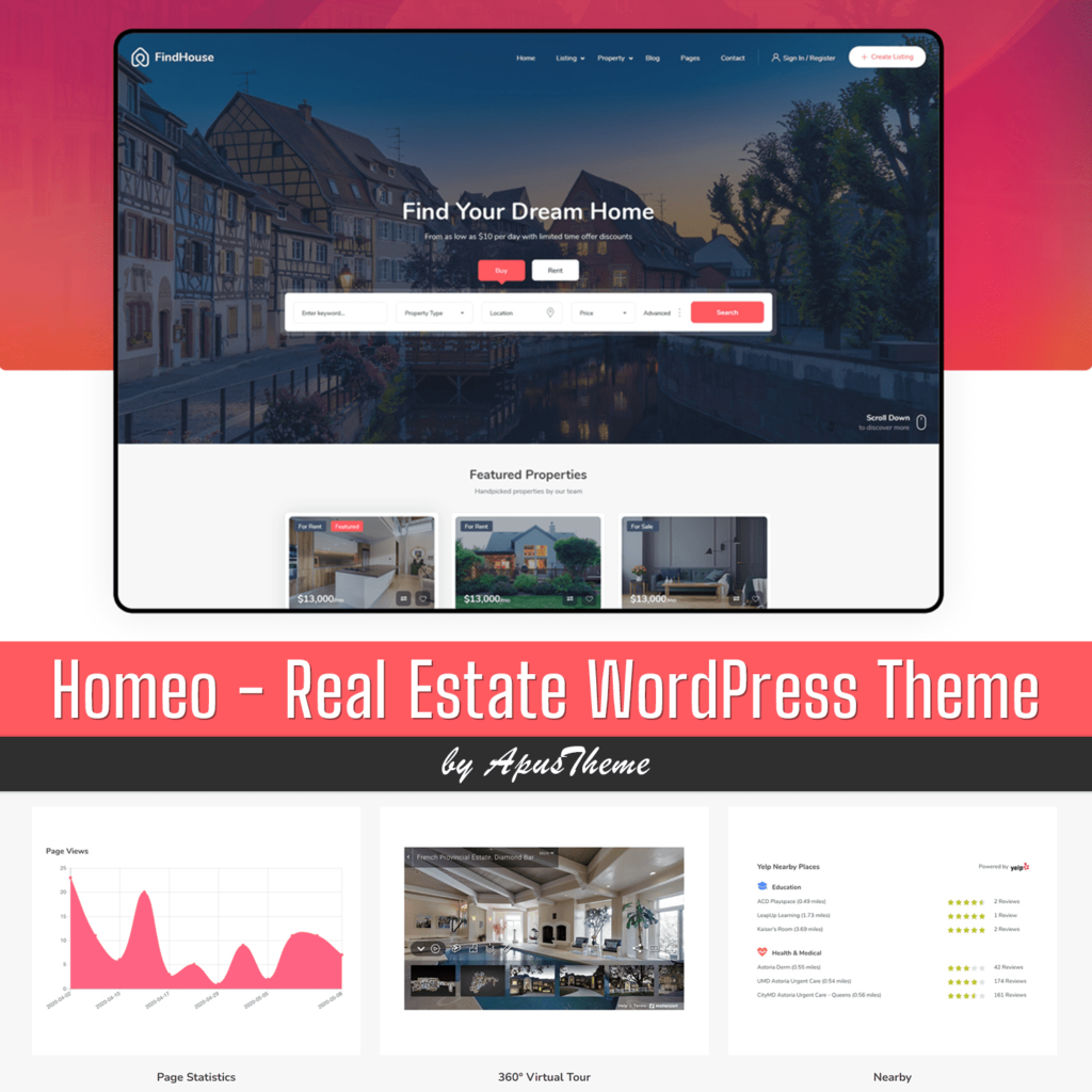 Homeo - Real Estate WordPress Theme – MasterBundles